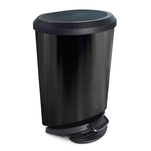 Basurero con pedal color negro 20 litros. H 49 cms - Loymil SA Basurero con pedal color negro 20 litros. H 49 cms - Loymil SA